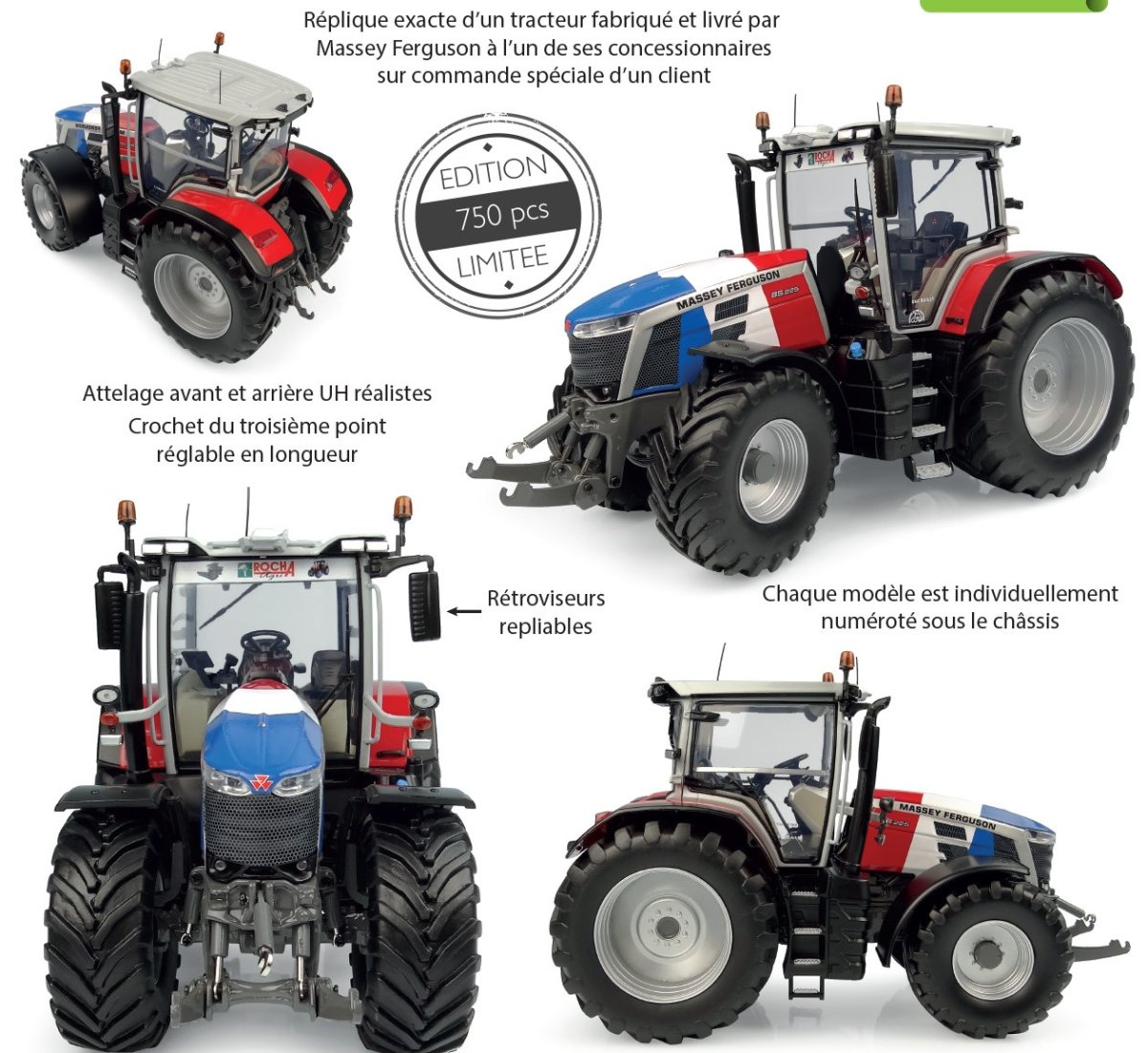 Massey Ferguson 8S.225 fransk flag limited edition 750 stk traktor UH ...